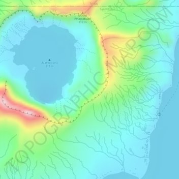 Mapa topográfico Taal Volcano National Park, altitude, relevo