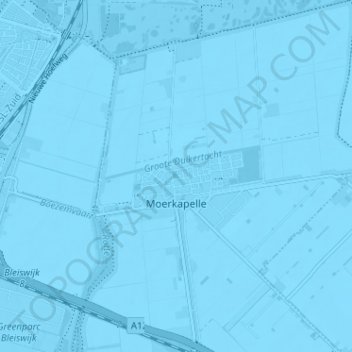 Mapa topográfico Moerkapelle, altitude, relevo