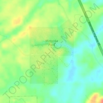 Mapa topográfico Minooka Park, altitude, relevo